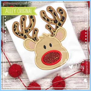Simple Rudolph Applique and Embroidery File for Embroidery Machines ...