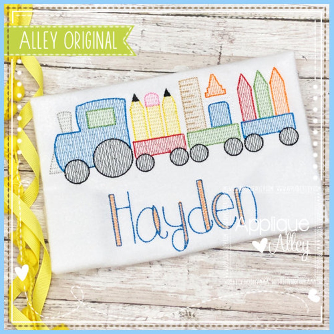Scratch Train for School- and Embroidery File for Embroidery Machines ...