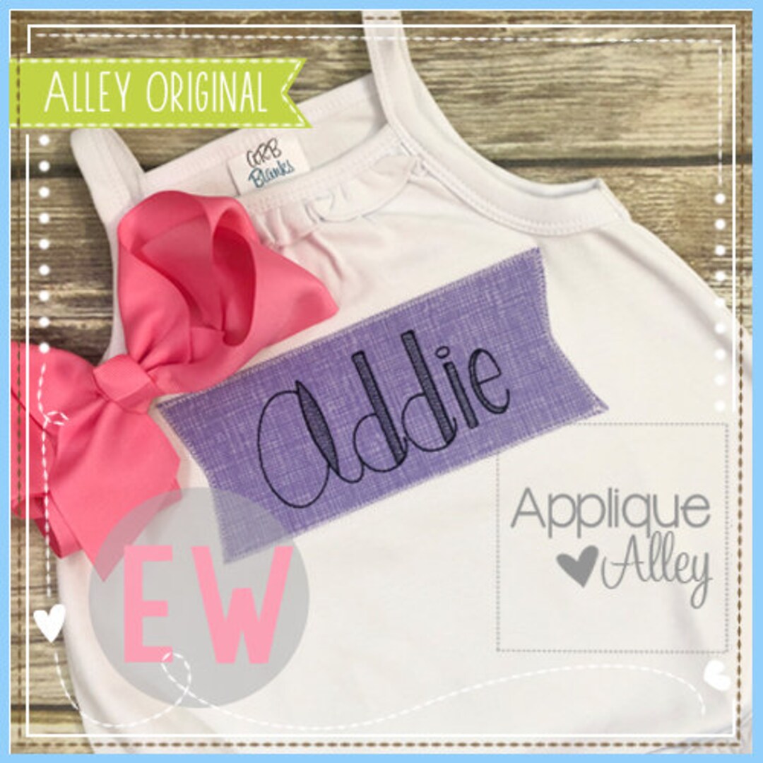 Vintage Banner Frame Quick Stitch Applique Embroidery Digital Design - Etsy