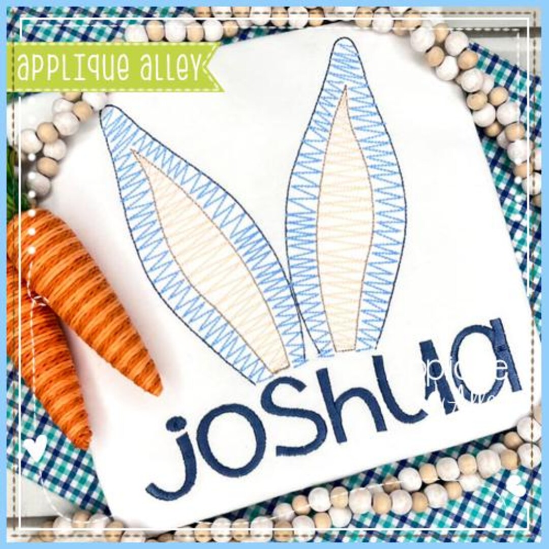 Scribble Bunny Ears - Digital Design for Use With Embroidery Machine ...