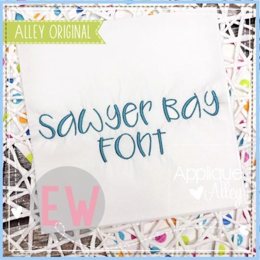 Sawyer Bay Satin Embroidery Font - Machine Embroidery Design - SKU AAEW ...