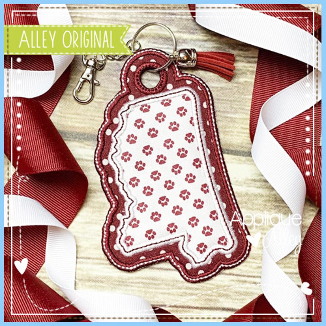Bag Tag Mississippi - in the Hoop - Digital Design for Use With ...