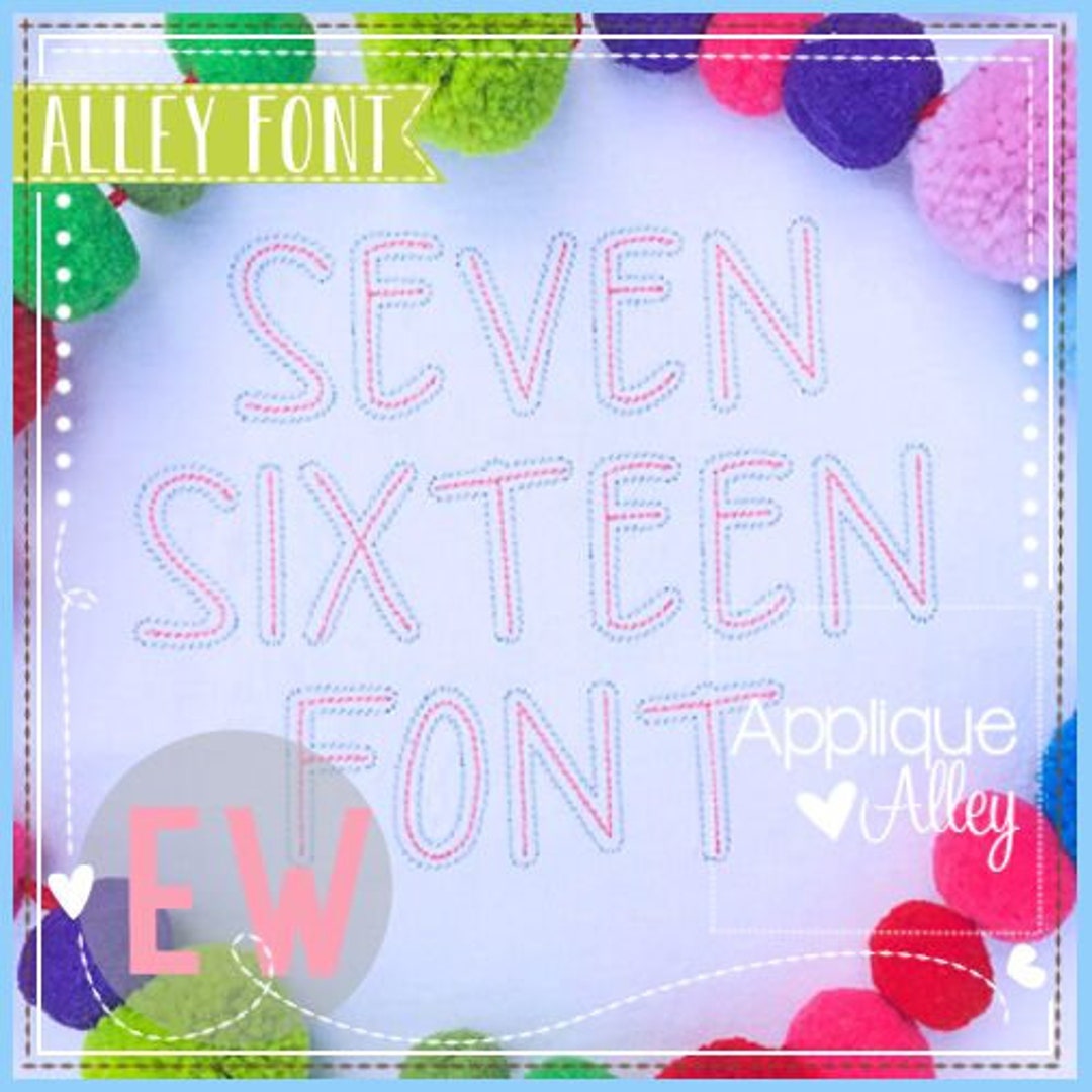 Seven Sixteen Font - AAEW - Etsy
