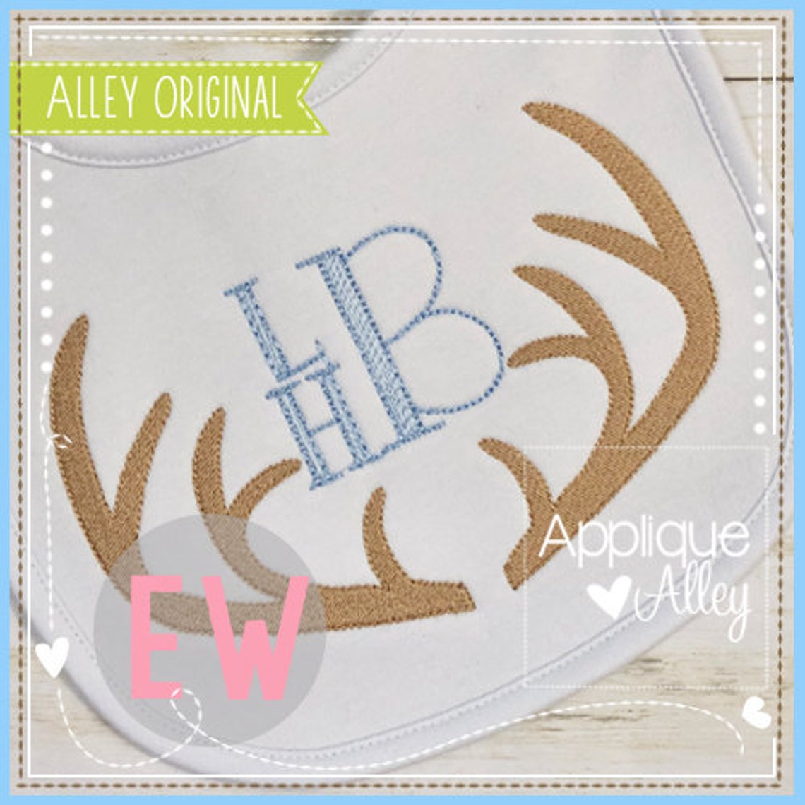 Vintage Deer Antler Embroidery Design - AAEW - Etsy