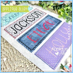 The Vintage Stitch Nameplate Bundle - Digital Embroidery Design ...