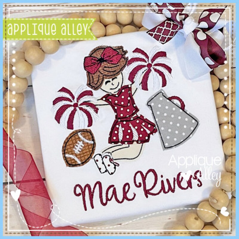 Cheerleader Applique - Etsy
