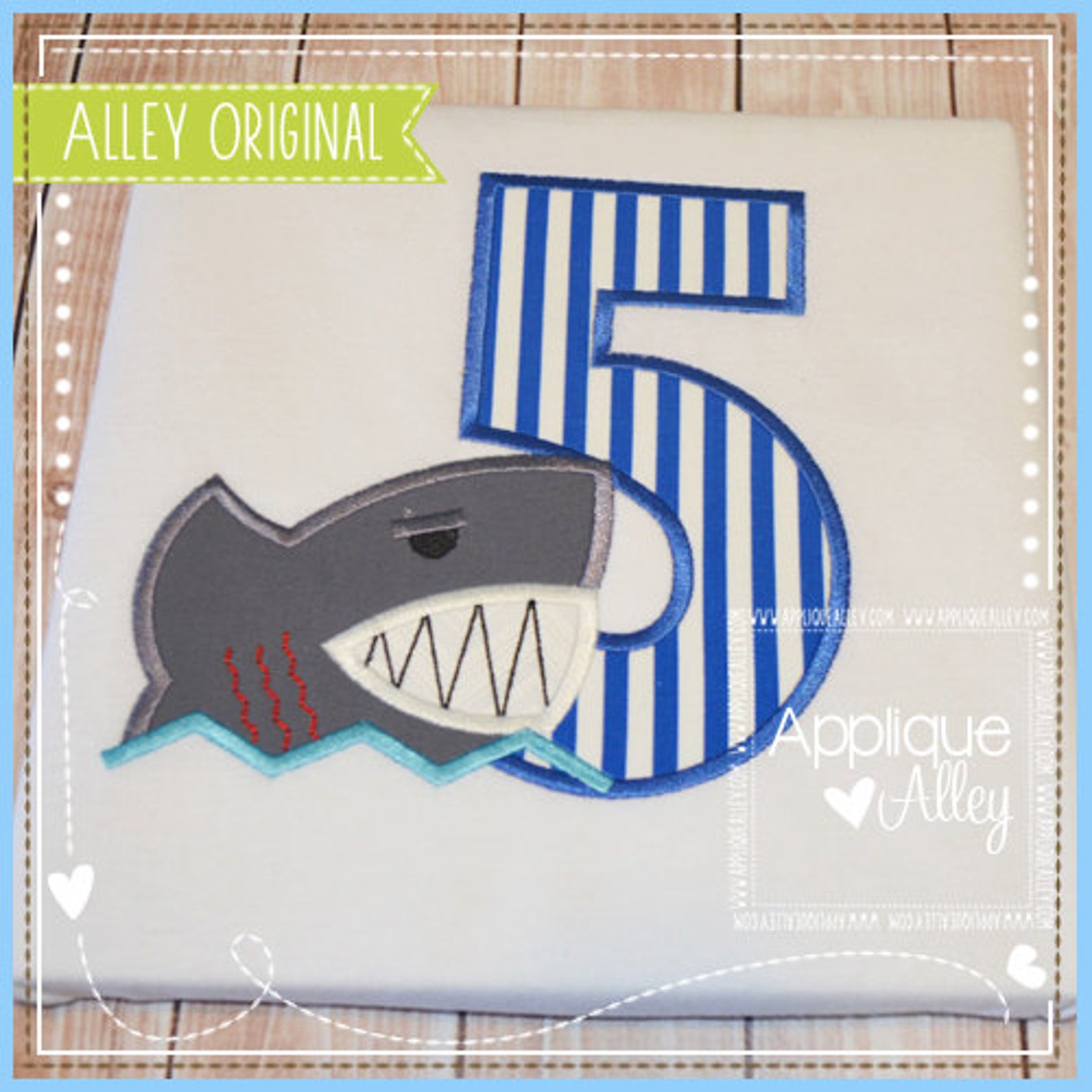 AA Meanshark Number Set Digital Design for Applique & - Etsy