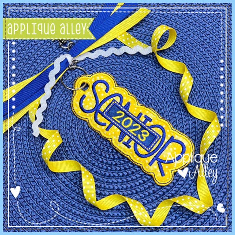 Bag Tag Seniors 2023 in the Hoop File Digital Embroidery - Etsy Australia