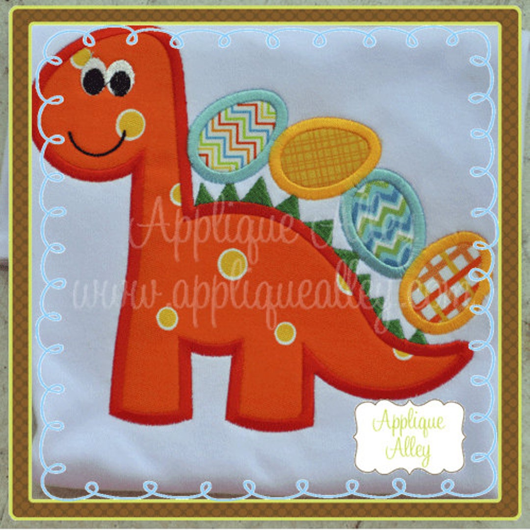 Easter Egg Dino Applique Design - Etsy