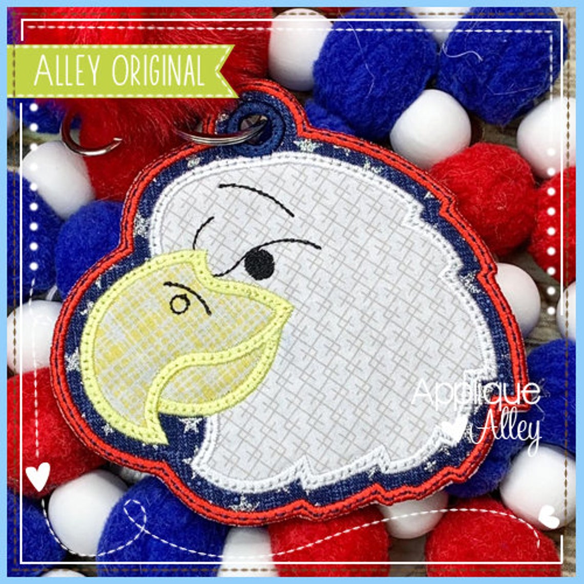 Bag Tag Eagle Design AAEH Digital Files for Applique and - Etsy