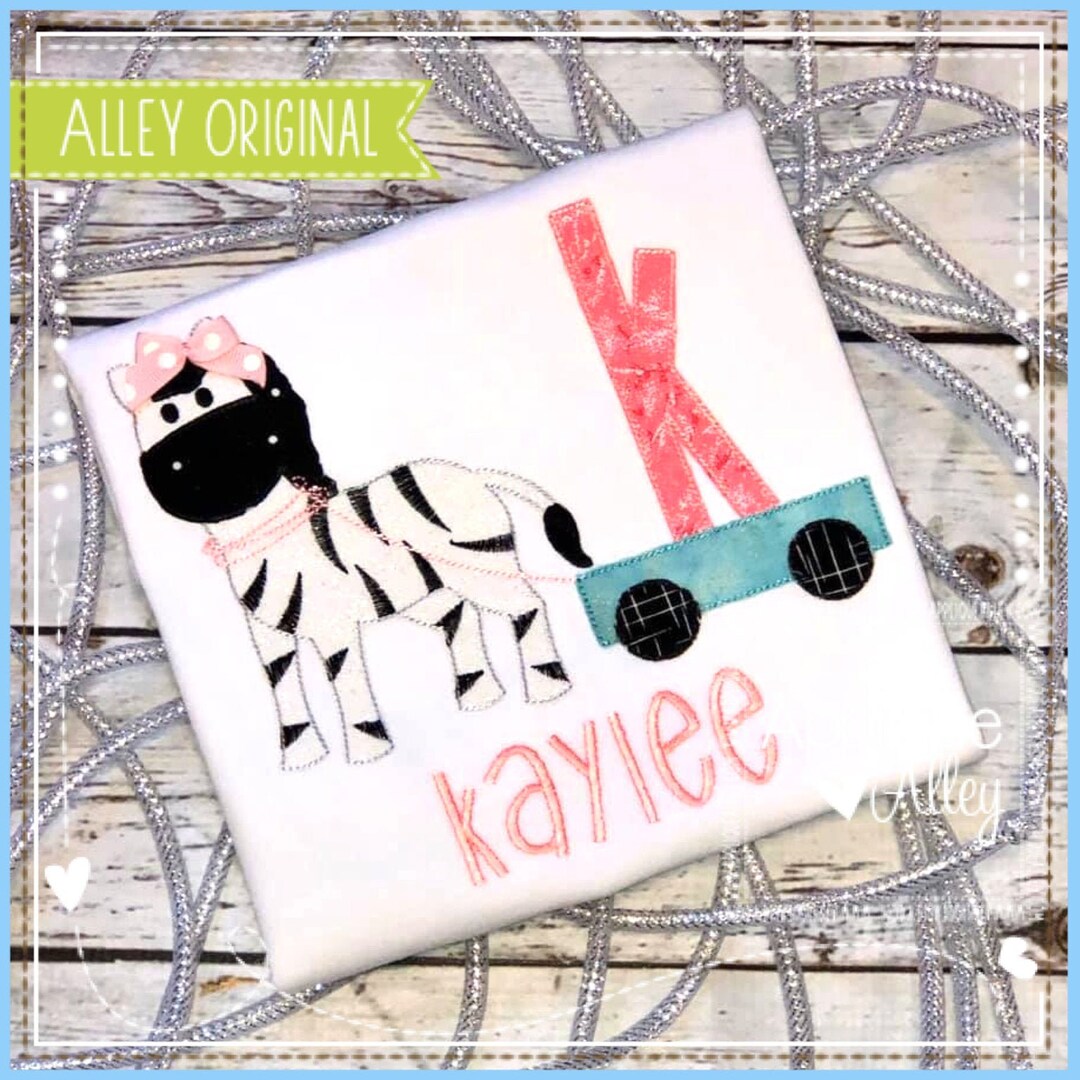 Vintage Wagon Pulling Girl Zebra AAEH - Etsy