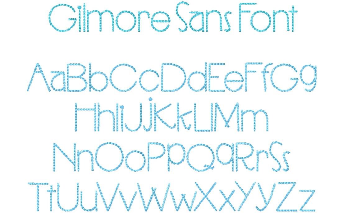 AA Gilmore Sans Font Digital Embroidery File SKUAAEW - Etsy
