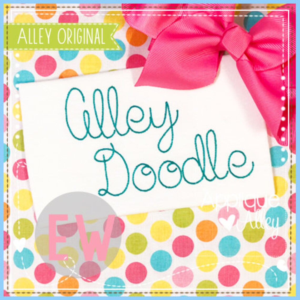 Alley Doodle Font - Sketch - Quick Stitch - Embroidery Digital Design ...