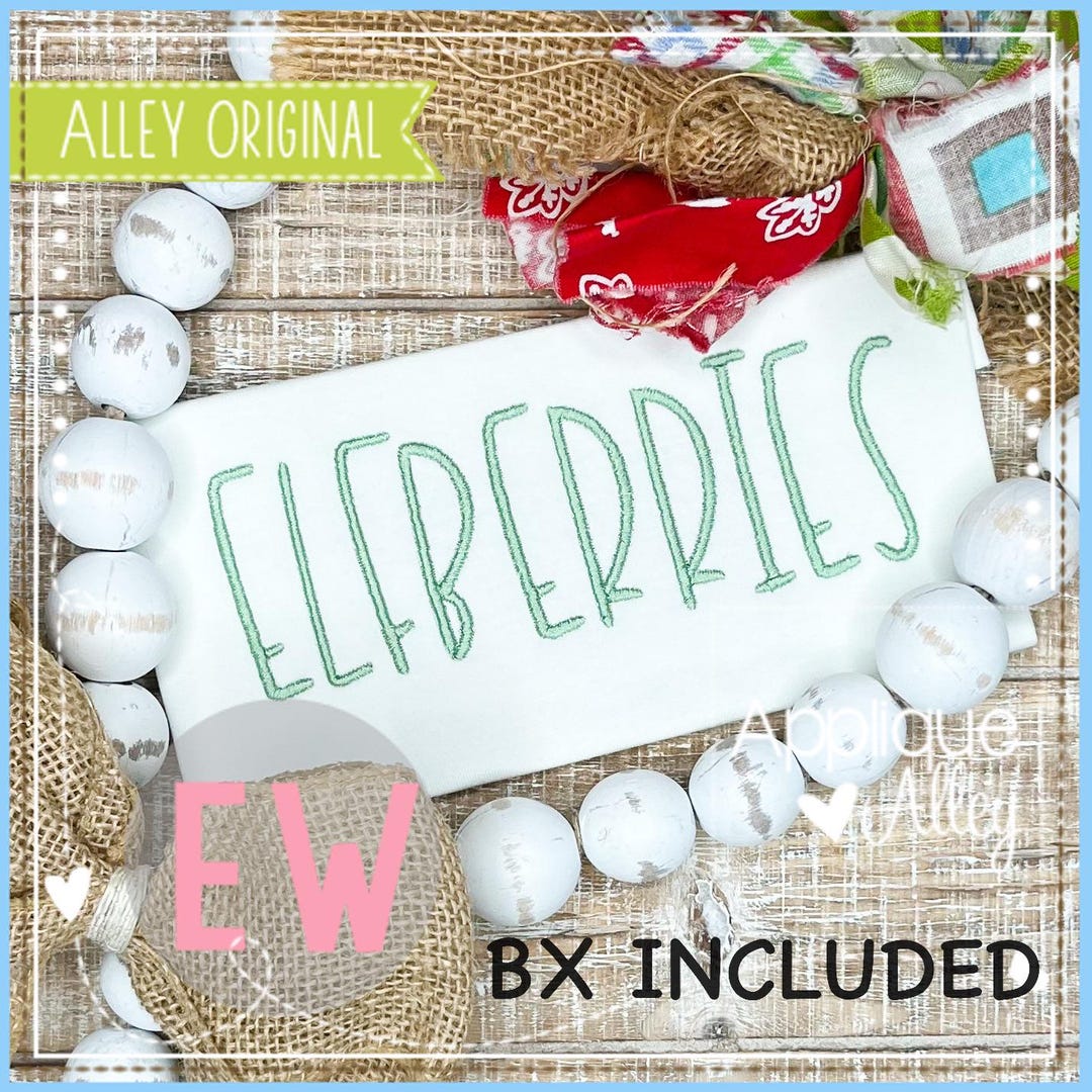 Elderberry Satin Embroidery Font - Quick Stitch - Embroidery Digital ...