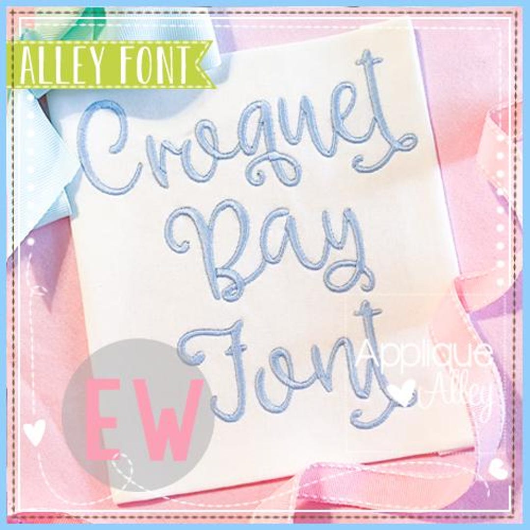 AA Croquet Bay Font - Embroidery Digital Font Design - SKU 6466AAEW - Etsy