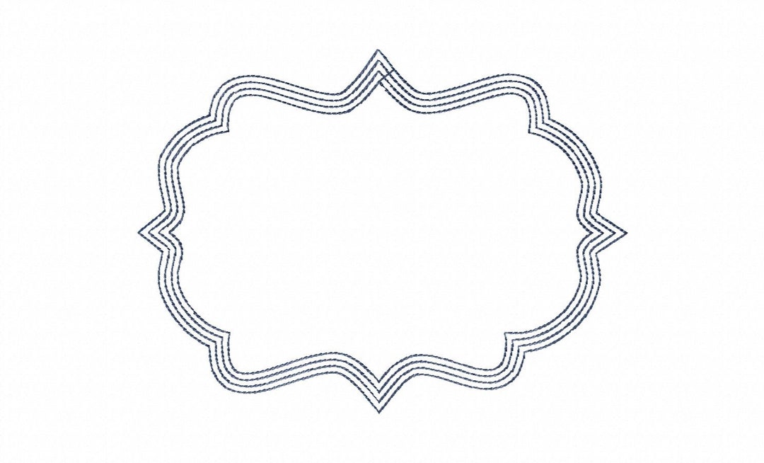 Multi Line Luna Frame Applique and Embroidery File for Embroidery ...