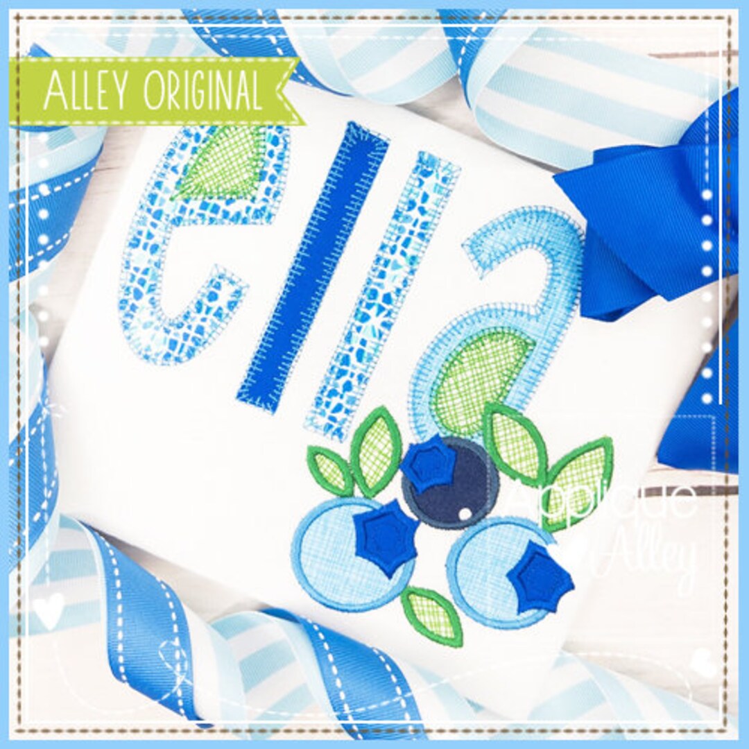 Satin Stitch Blueberries - Emrbodiery and Applique Digital Design - Etsy