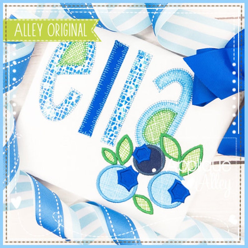 Satin Stitch Blueberries - Emrbodiery and Applique Digital Design - Etsy