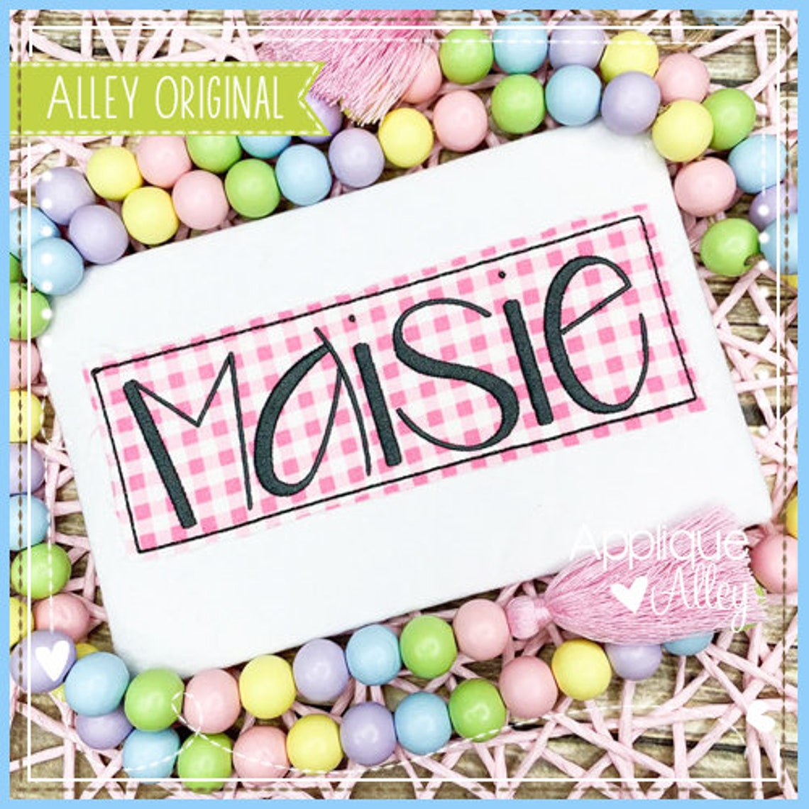 Name Plate Bean - Embroidery Digital Design for Embroidery Machines ...