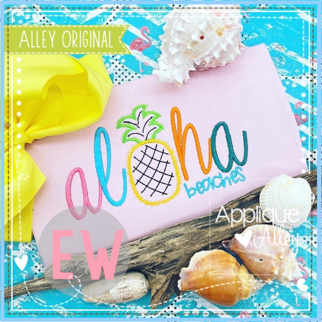 Aloha Beaches Digital Embroidery Design AAEW - Etsy