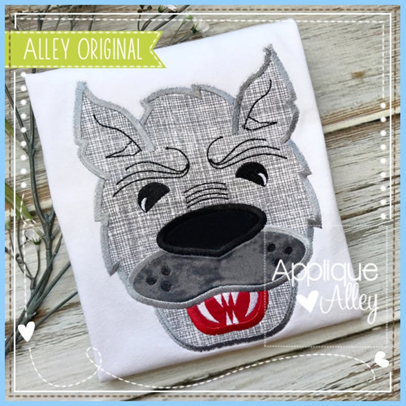 Wolf Applique - Etsy