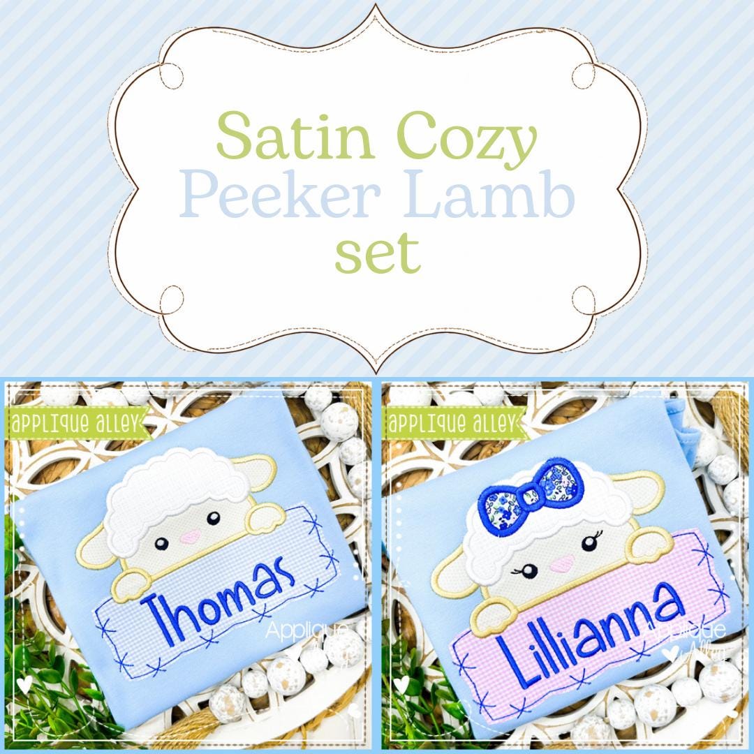 Satin Cozy Lamb Peeker Set - Digital Files for Applique - AAEH9199 - Etsy