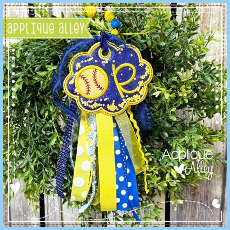 In the Hoop Scallop Oval Baseball/ Softball - Digital Embroidery ...