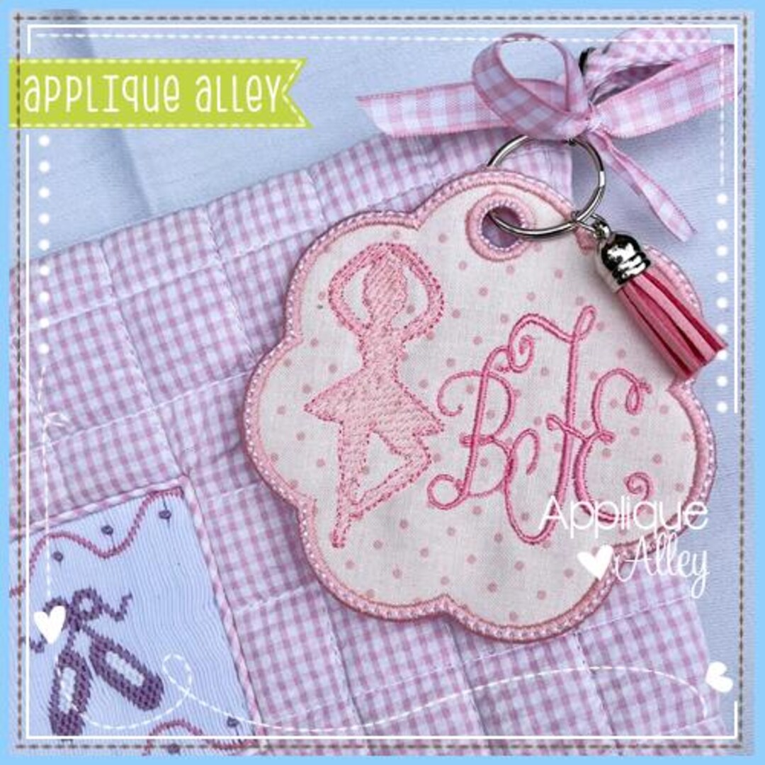 In the Hoop Simple Scallop Bag Tag - Digital Embroidery/ Applique ...