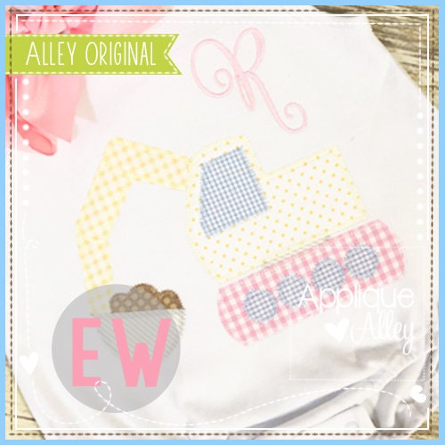 Vintage Excavator Applique AAEW for Embroidery Digital Design - Etsy