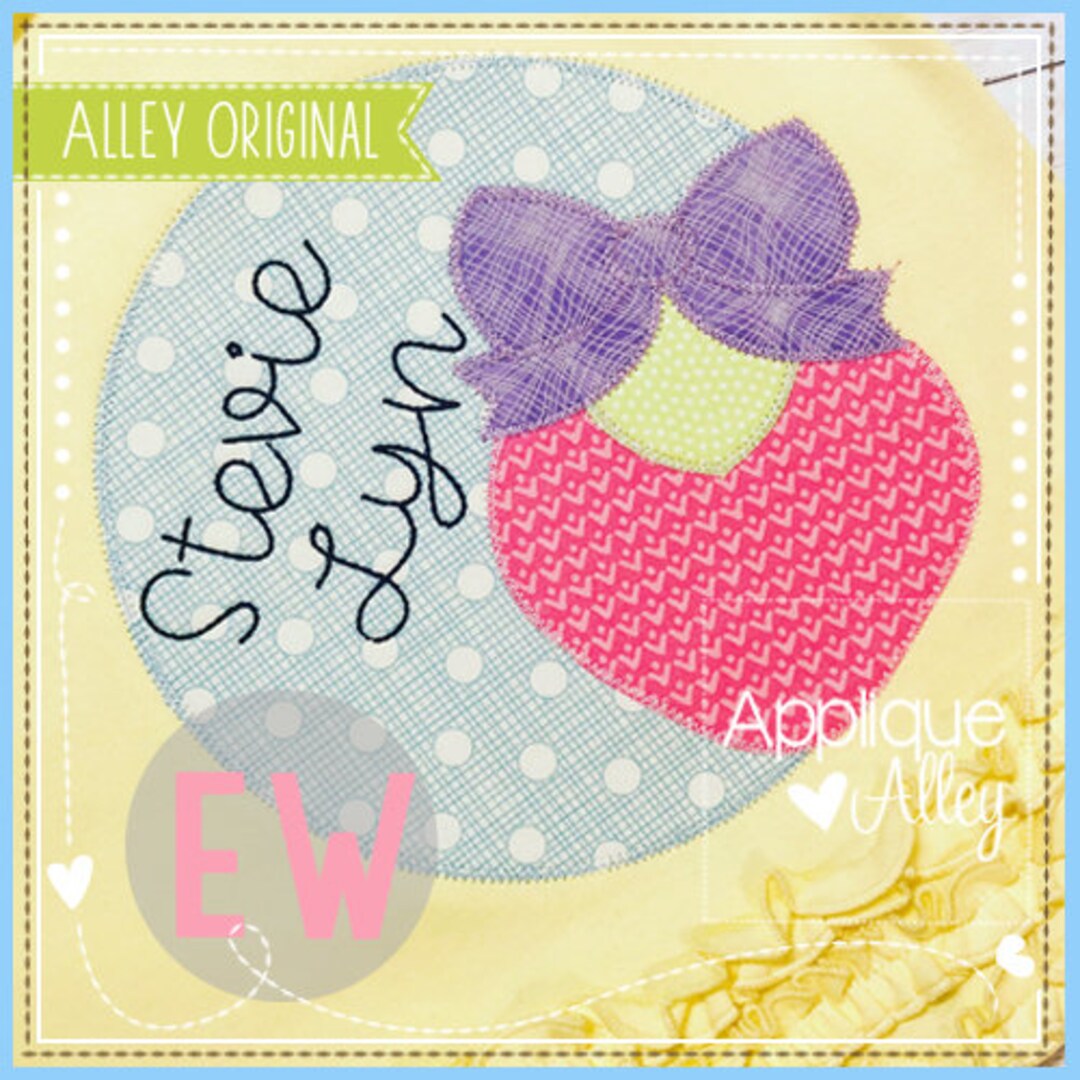 Zig Zag Strawberry Circle Frame Digital Applique Embroidery - Etsy