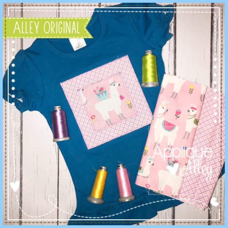 Zig Zag Double Square Monogram Frame Applique Embroidery - Etsy