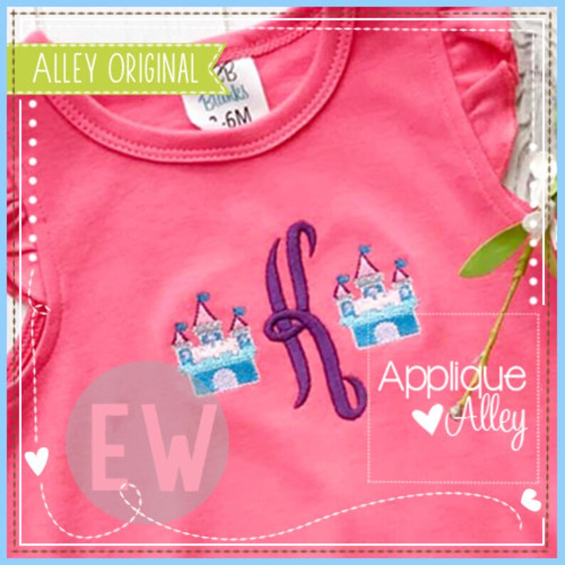 Mini Princess Castle Design for Embroidery Machines AAEW | Etsy