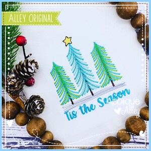 3 Simple Winter Trees Machine Embroidery Design SKU AAEH - Etsy