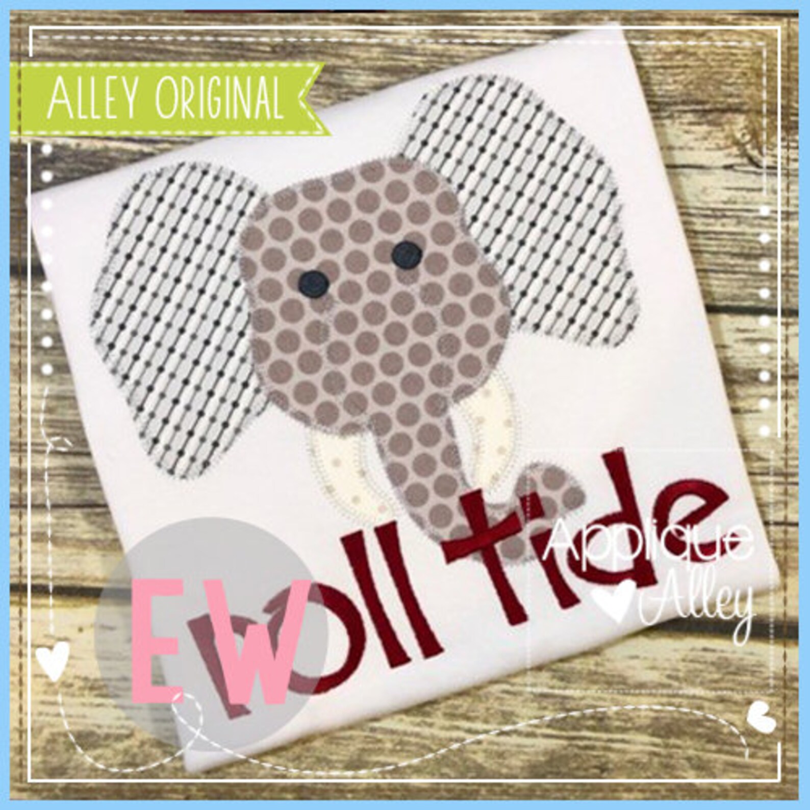 ZZ Elephant Face AAEW for Embroidery Digital Design Quick | Etsy