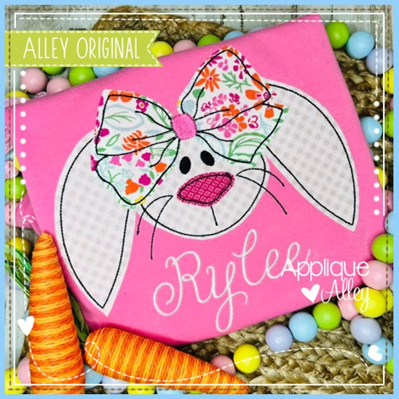 Vintage Floppy Ear Bunny Girl Digital Design for Use With - Etsy