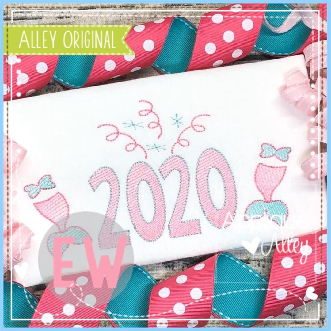 Scratchy Fade New Year Mermaid Tail Trio - Digital Applique and ...