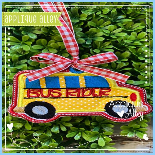 Bag Tag Bus Rider Digital Files for Applique and Embroidery - Etsy