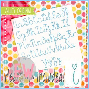 Alley Doodle Font - Sketch - Quick Stitch - Embroidery Digital Design ...