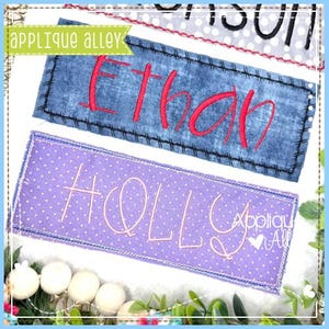 The Vintage Stitch Nameplate Bundle - Digital Embroidery Design ...