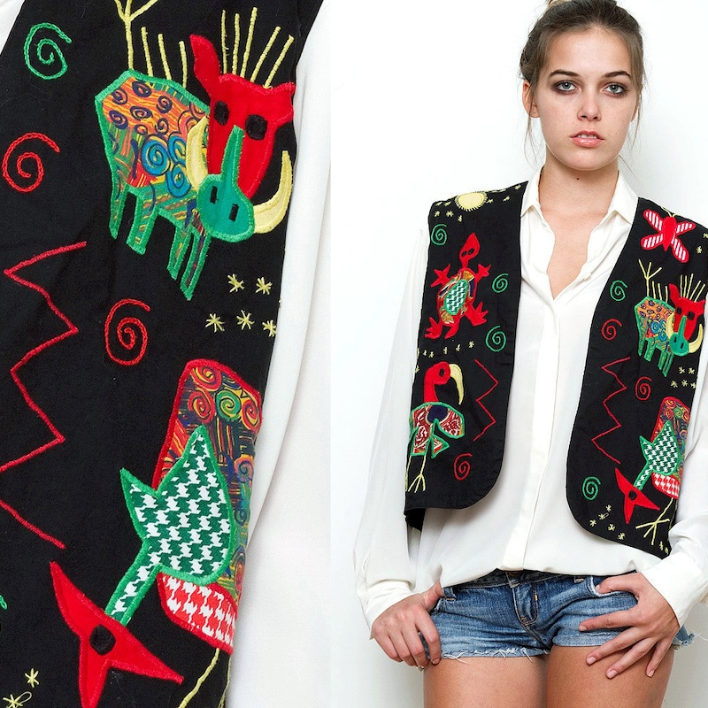 Embroidery Vest - Etsy