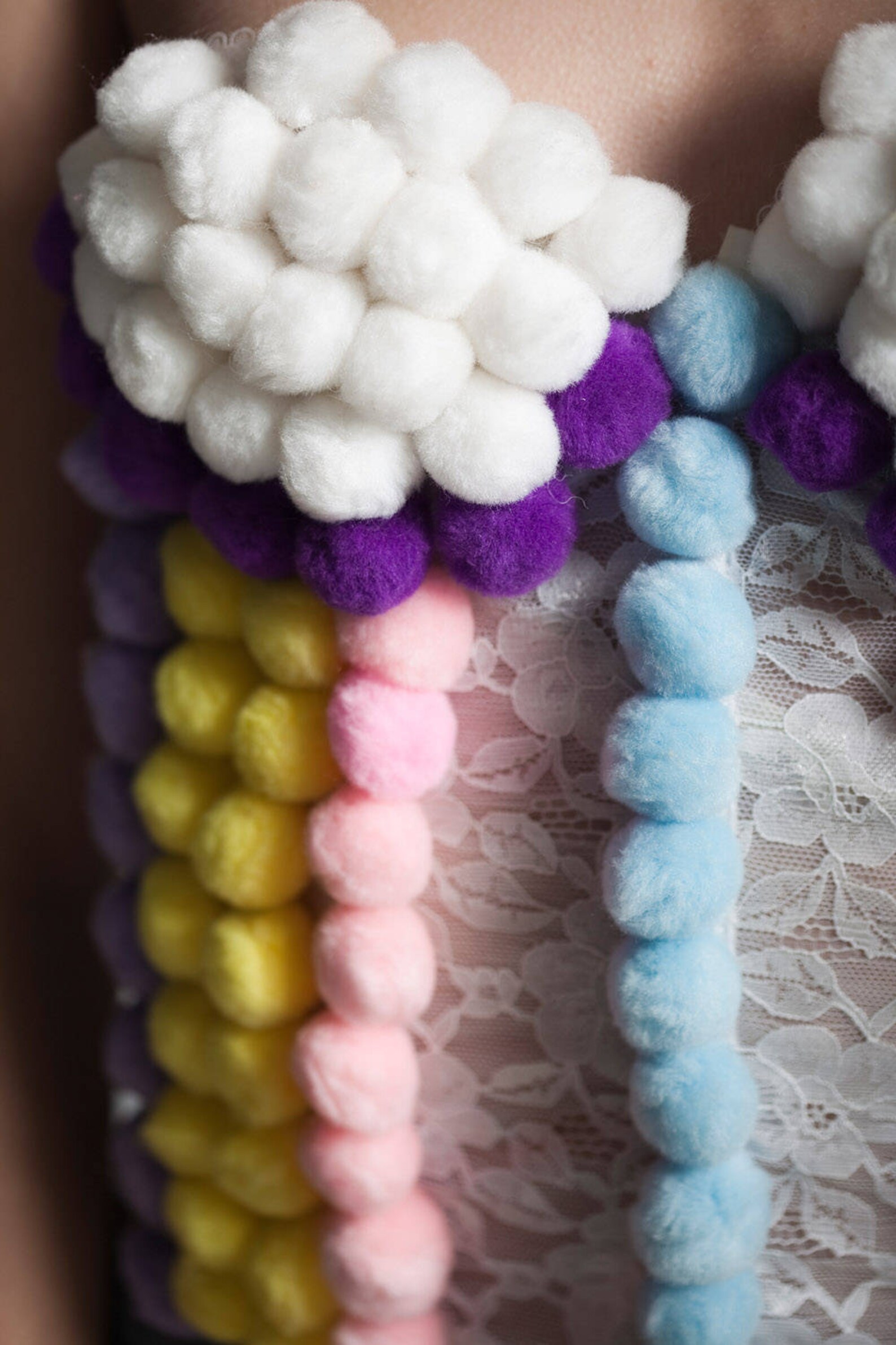 Pompom Pom Poms Garter Lace Corset Festival Rave Halloween - Etsy