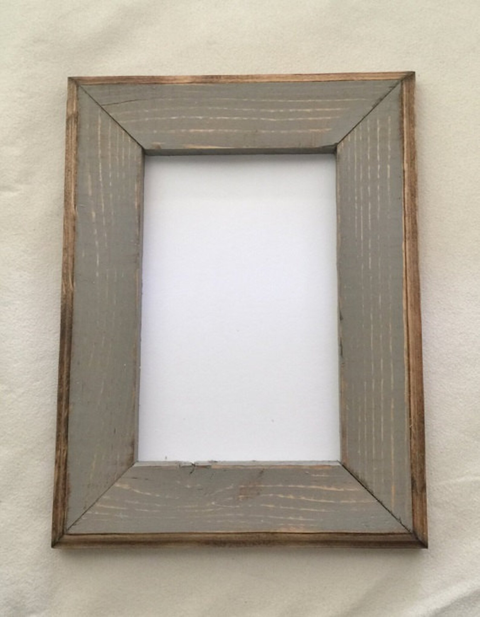 4 x 6-inch Wooden Picture Frame Gray Rustic Weathered With | Etsy