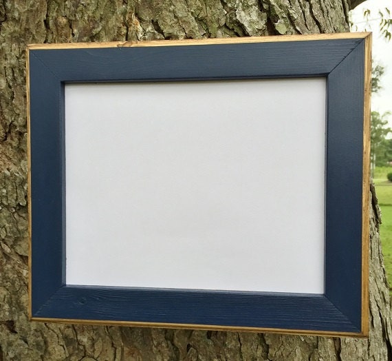 8 X 10 Wooden Picture Frame Navy Blue Solid Style Finish - Etsy