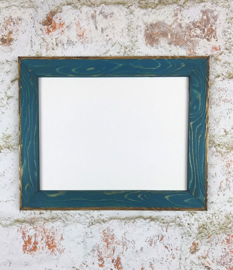 8.5 X 11 Picture/document Frame Teal Rustic Weathered - Etsy
