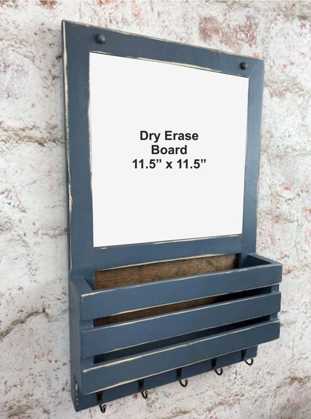 Small Organizer With Dry Erase Board, Mail Holder and 5 Key Hooks, You ...