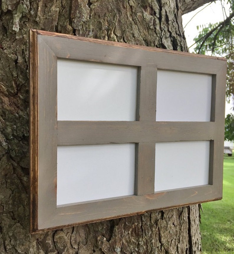 Multi Opening Frame for Four 4 X 6 Photos or Prints Rustic | Etsy