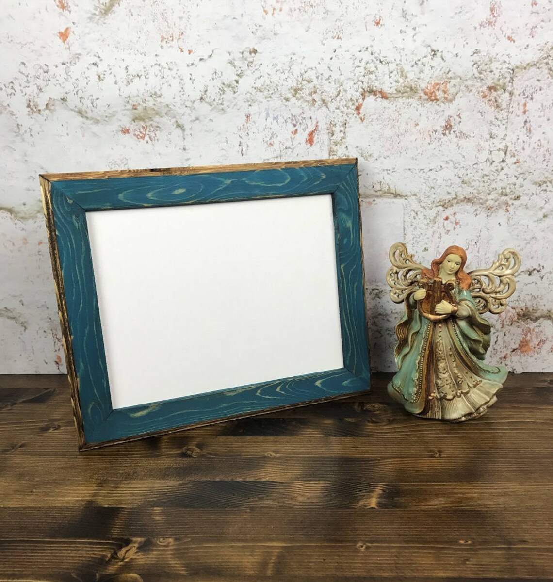 8 X 10 Inch Teal Rustic Weathered Style Picture Frame With | Etsy