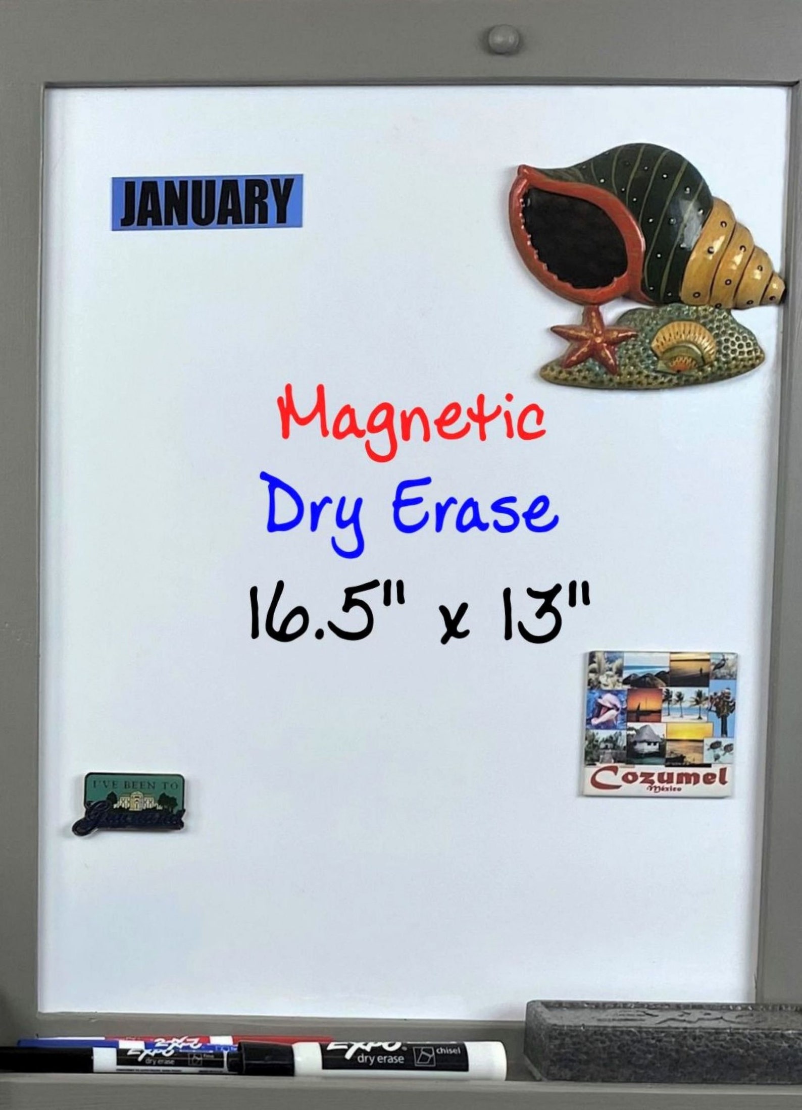 MAGNETIC Dry Erase Board Organizer/command Center With Cork Board, Mail ...