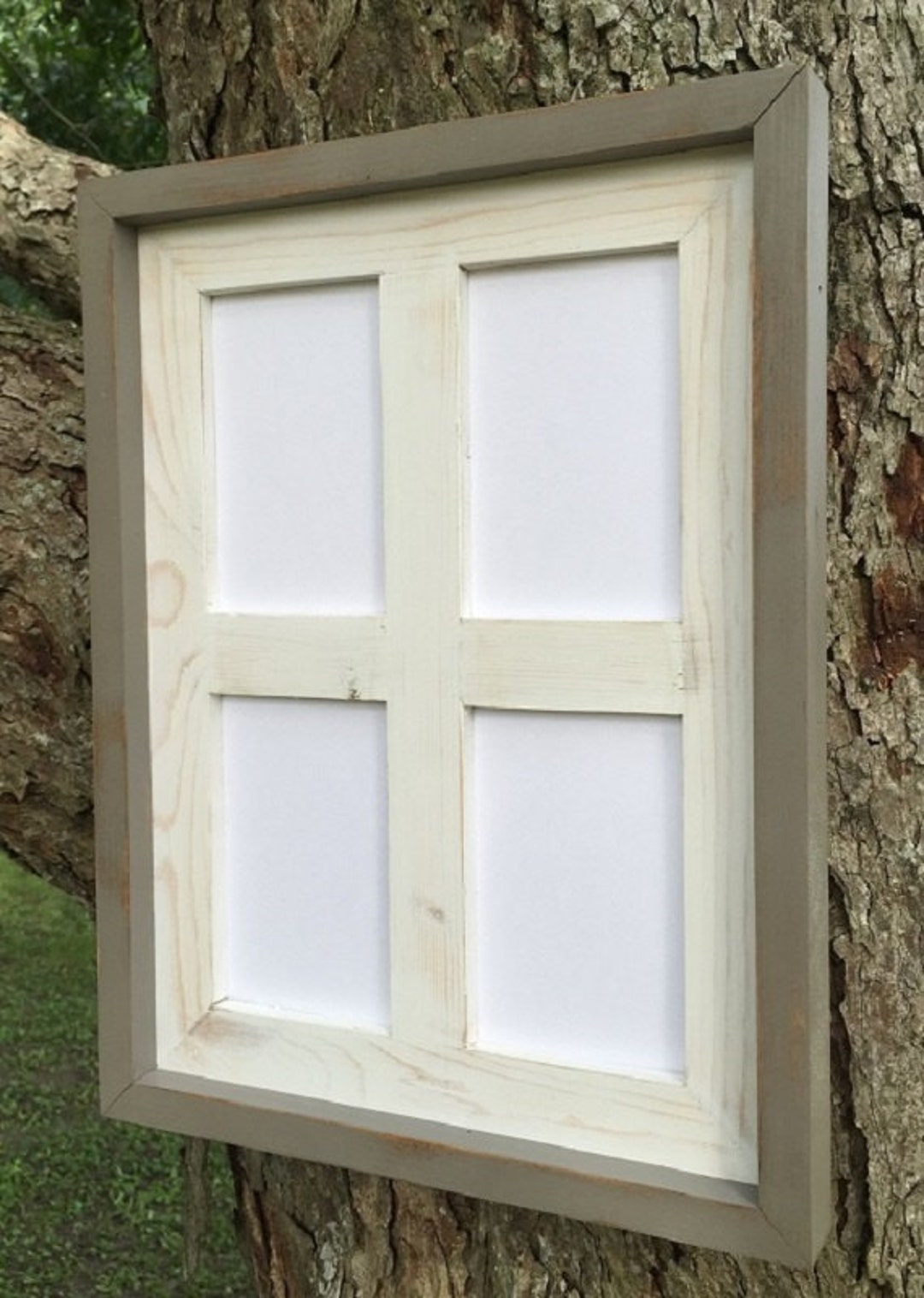 Rustic Multi Photo Frame: Weathered Wood Collage, Four 5x7 Prints - Etsy