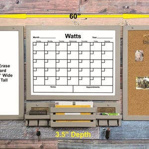 Personalized Command Center, Dry Erase Board, Cork Board, Mail Holder ...